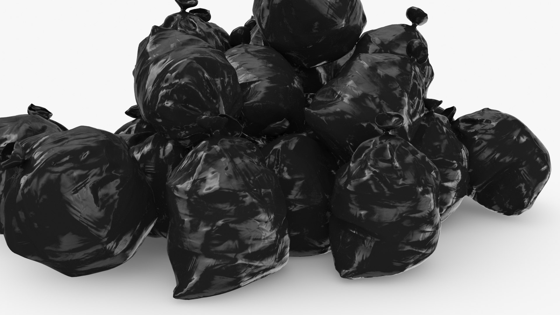 Trash Bag Pile Model - TurboSquid 2176666
