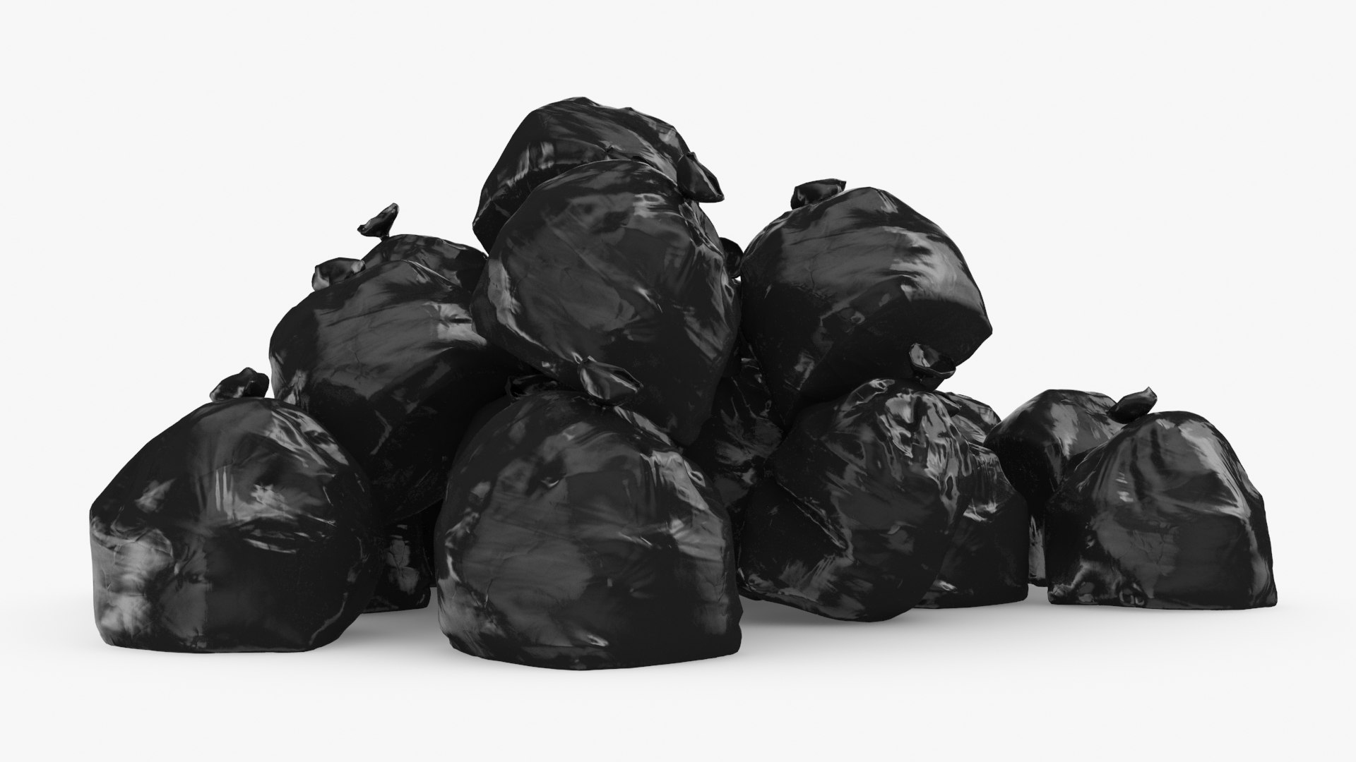 Trash Bag Pile Model - TurboSquid 2176666