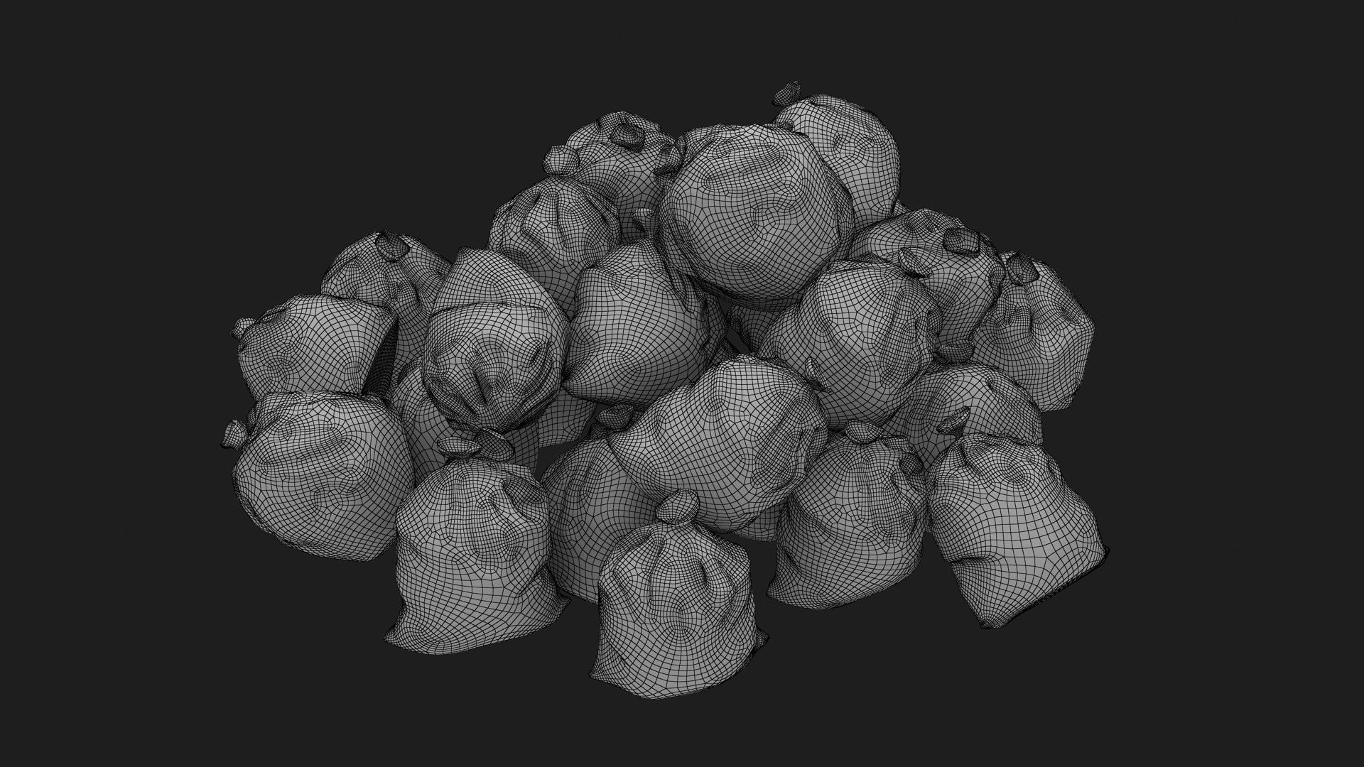 Trash Bag Pile Model - TurboSquid 2176666