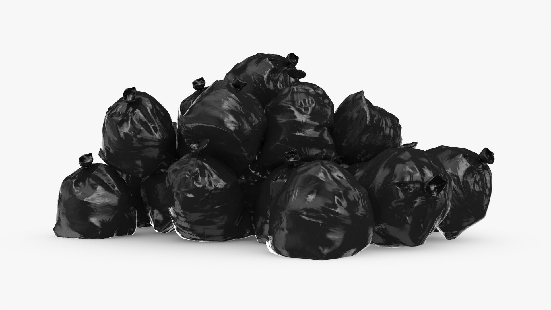 Trash Bag Pile Model - TurboSquid 2176666