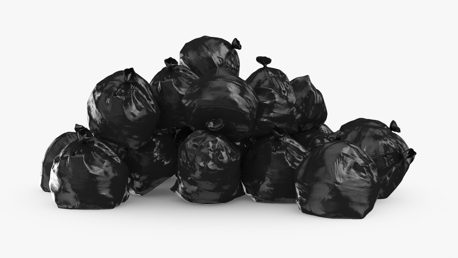 Trash Bag Pile Model - TurboSquid 2176666
