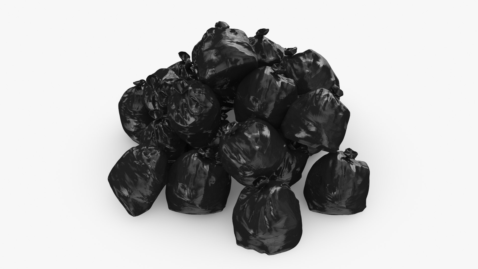 Trash Bag Pile Model - TurboSquid 2176666