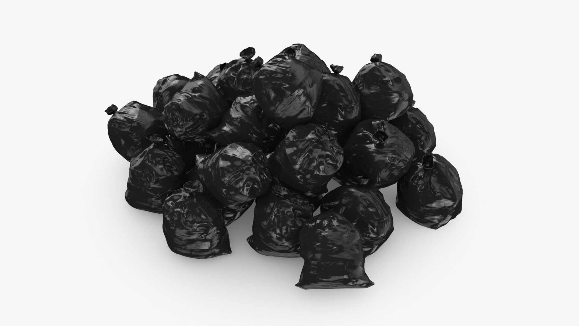 Trash Bag Pile Model - TurboSquid 2176666