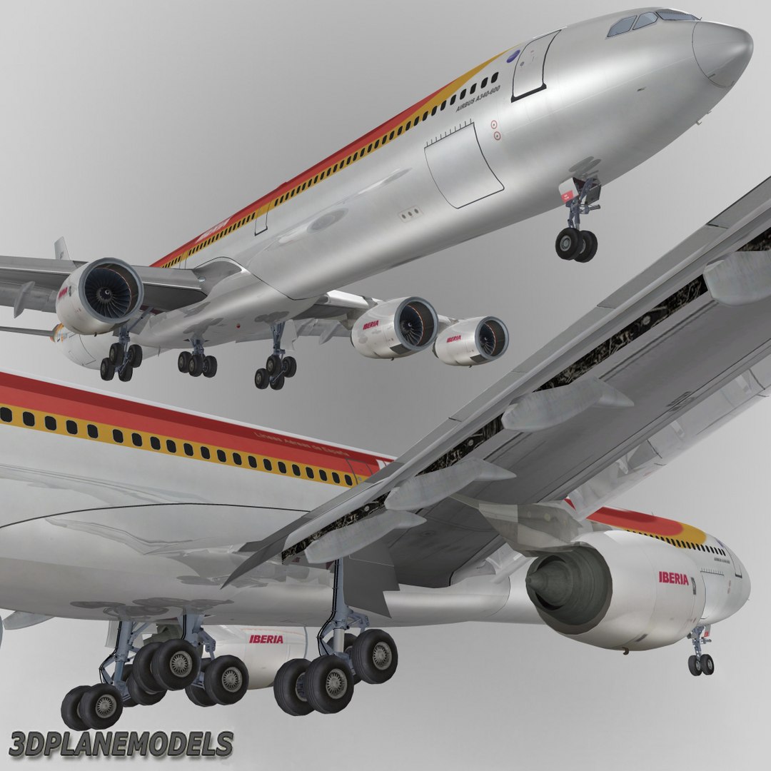 Airbus A340-600 3d Obj
