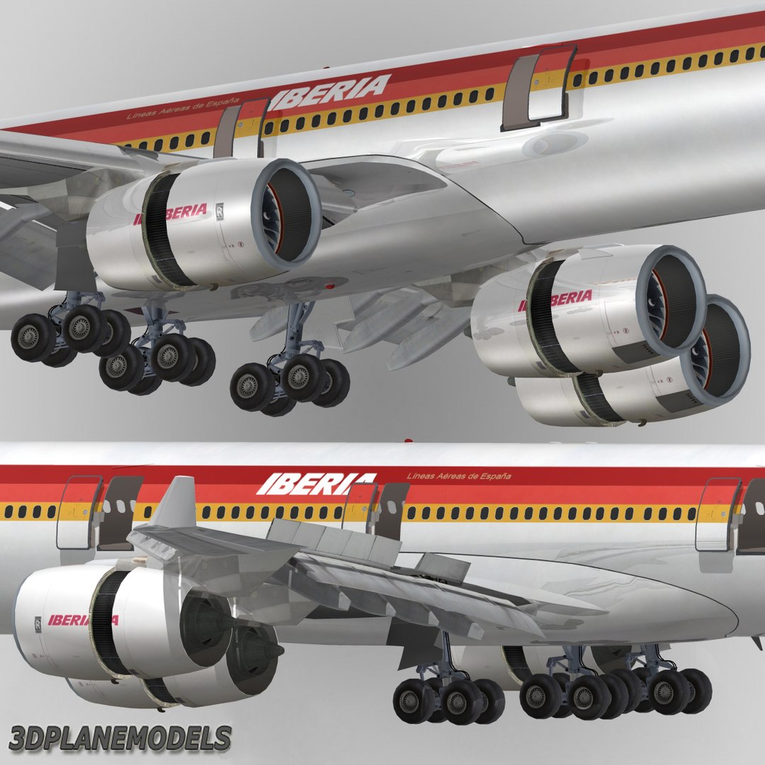 Airbus A340-600 3d Obj