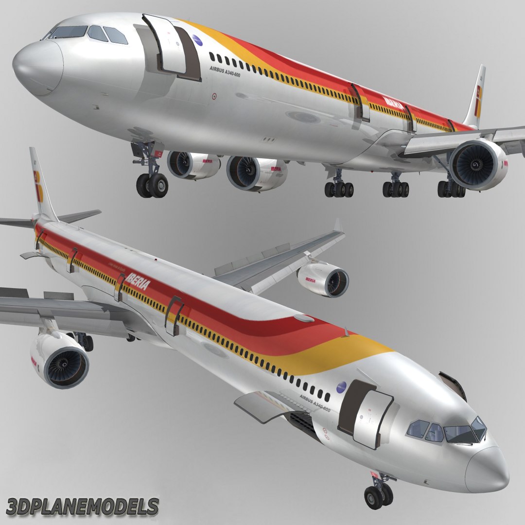 Airbus A340-600 3d Obj