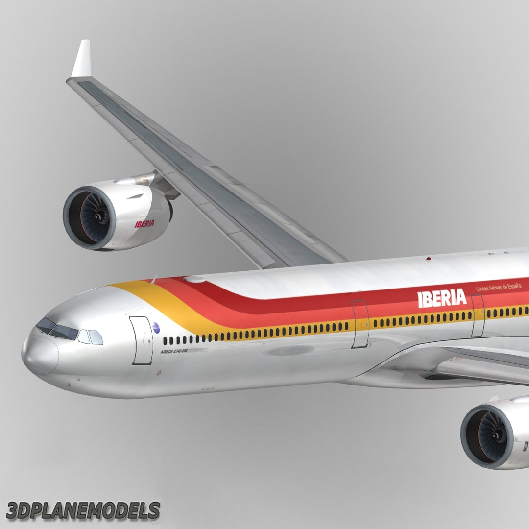 Airbus A340-600 3d Obj