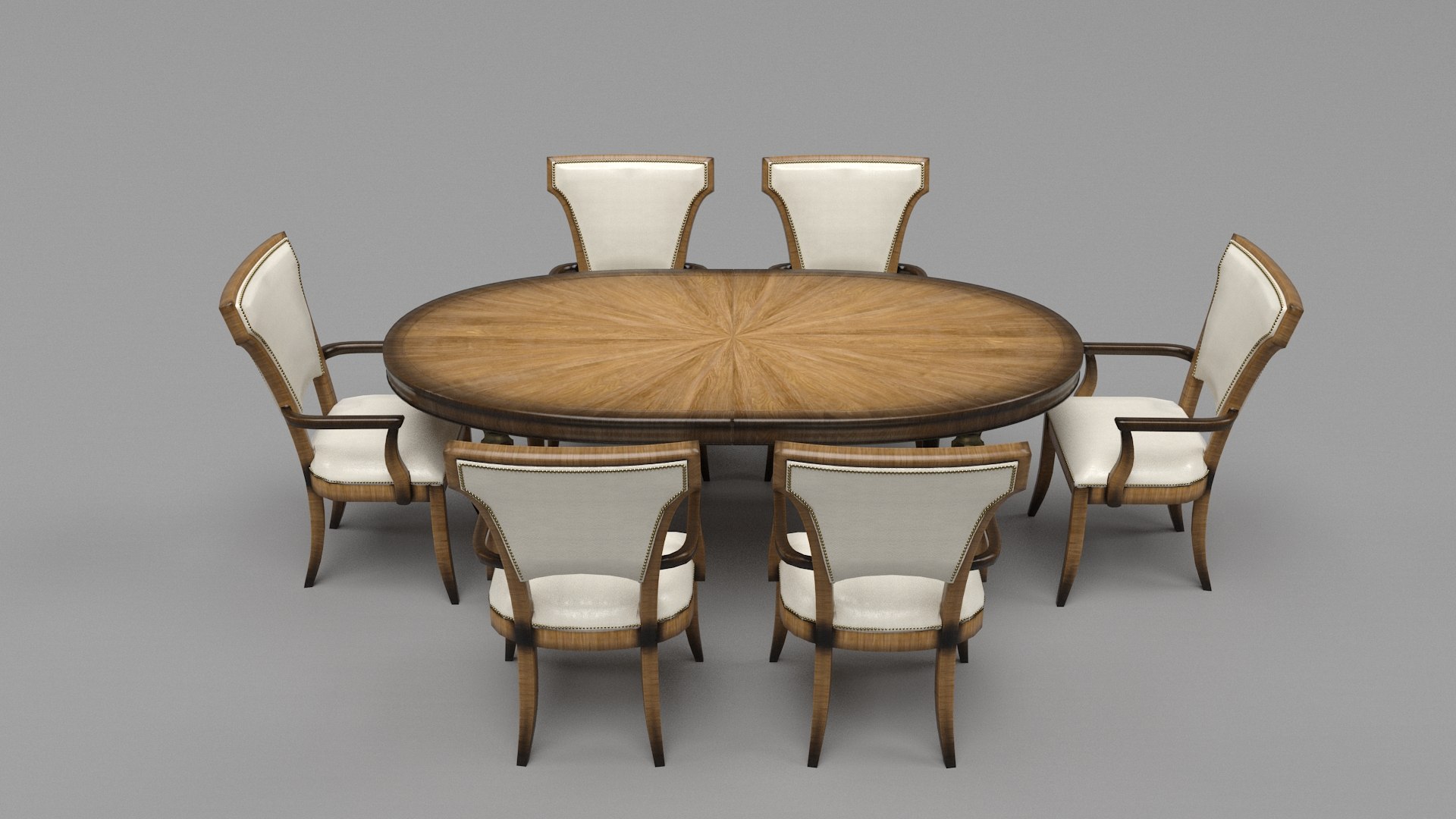 3D Lexington Seneca Dining Table And Chairs Set Model - TurboSquid 2315492
