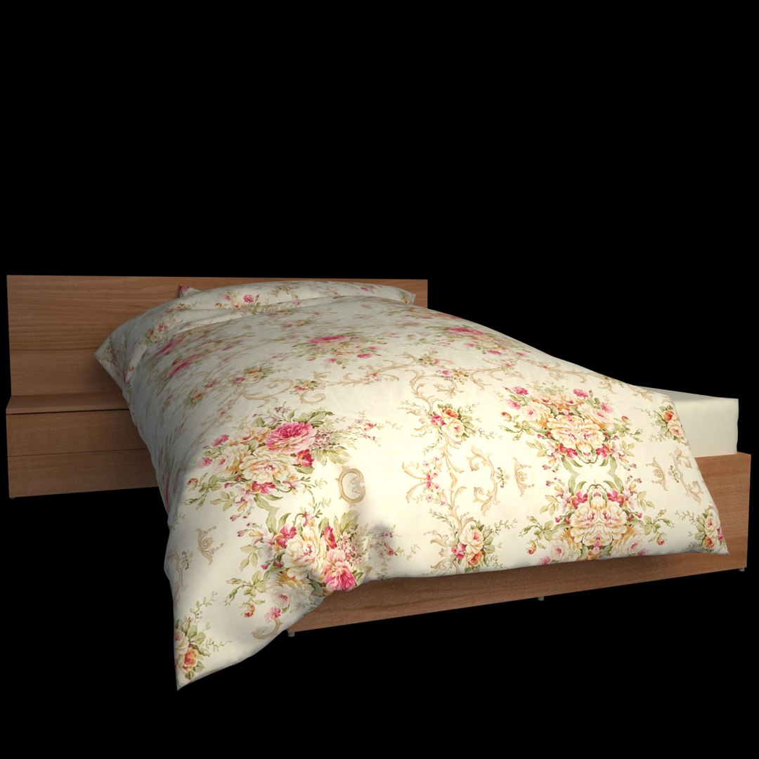 3d V-ray Bed Mattress Pillow