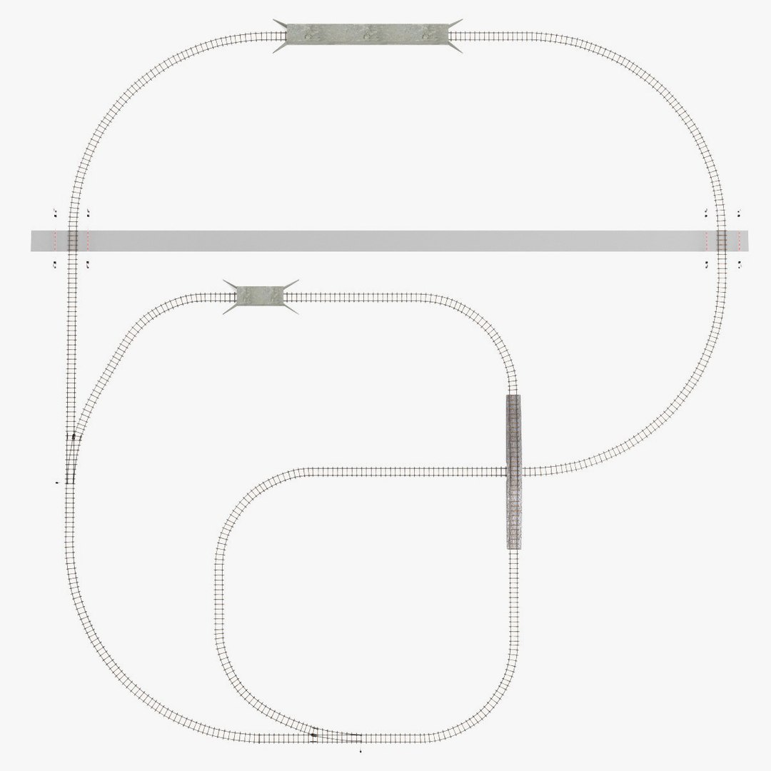 3d railroad track model