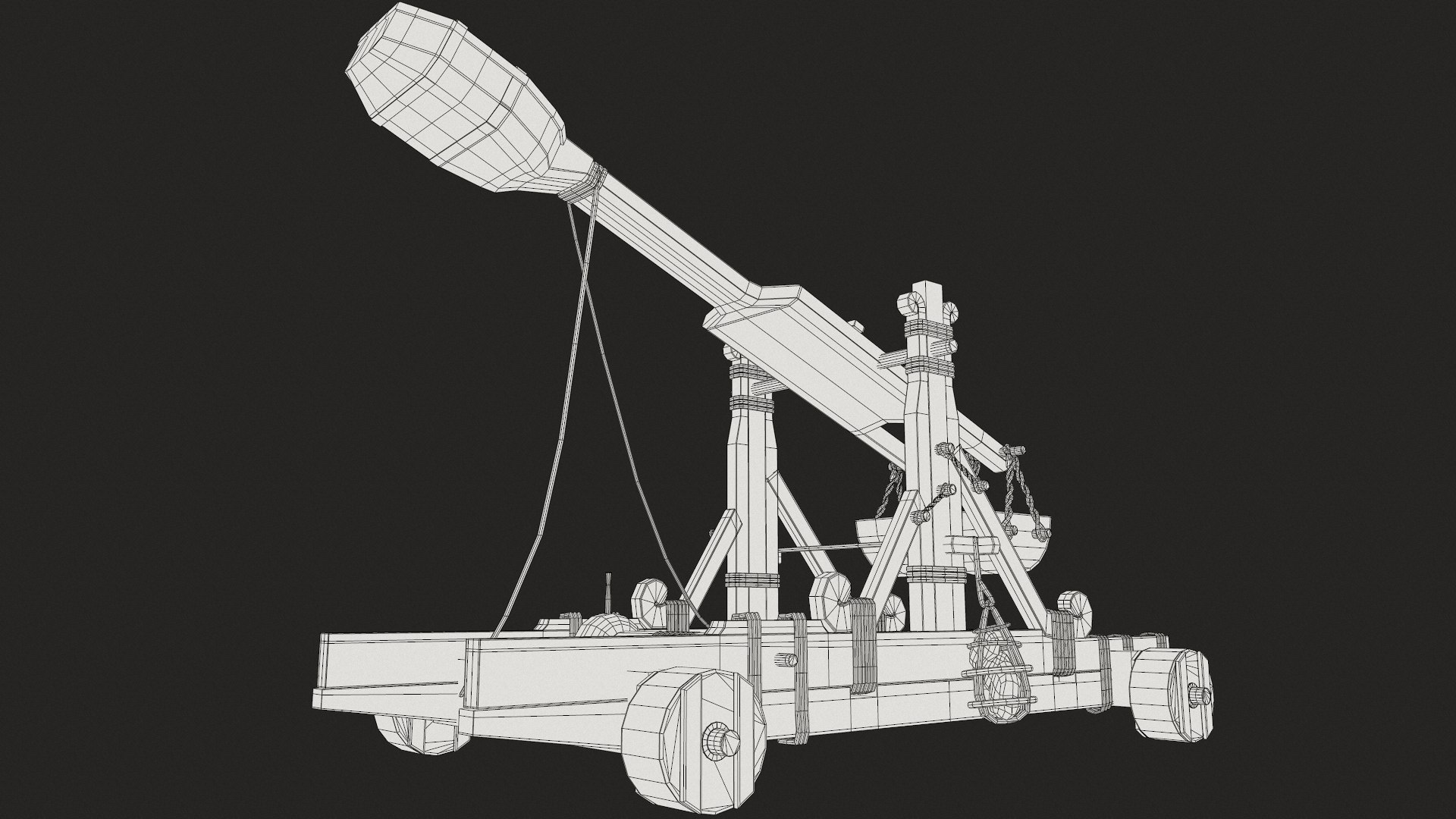 3D Catapult Pbr Model - TurboSquid 1575188