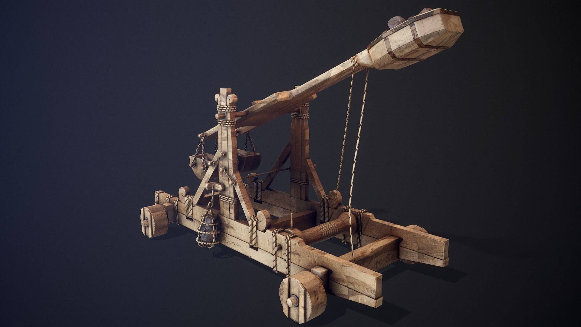 3D Catapult Pbr Model - TurboSquid 1575188