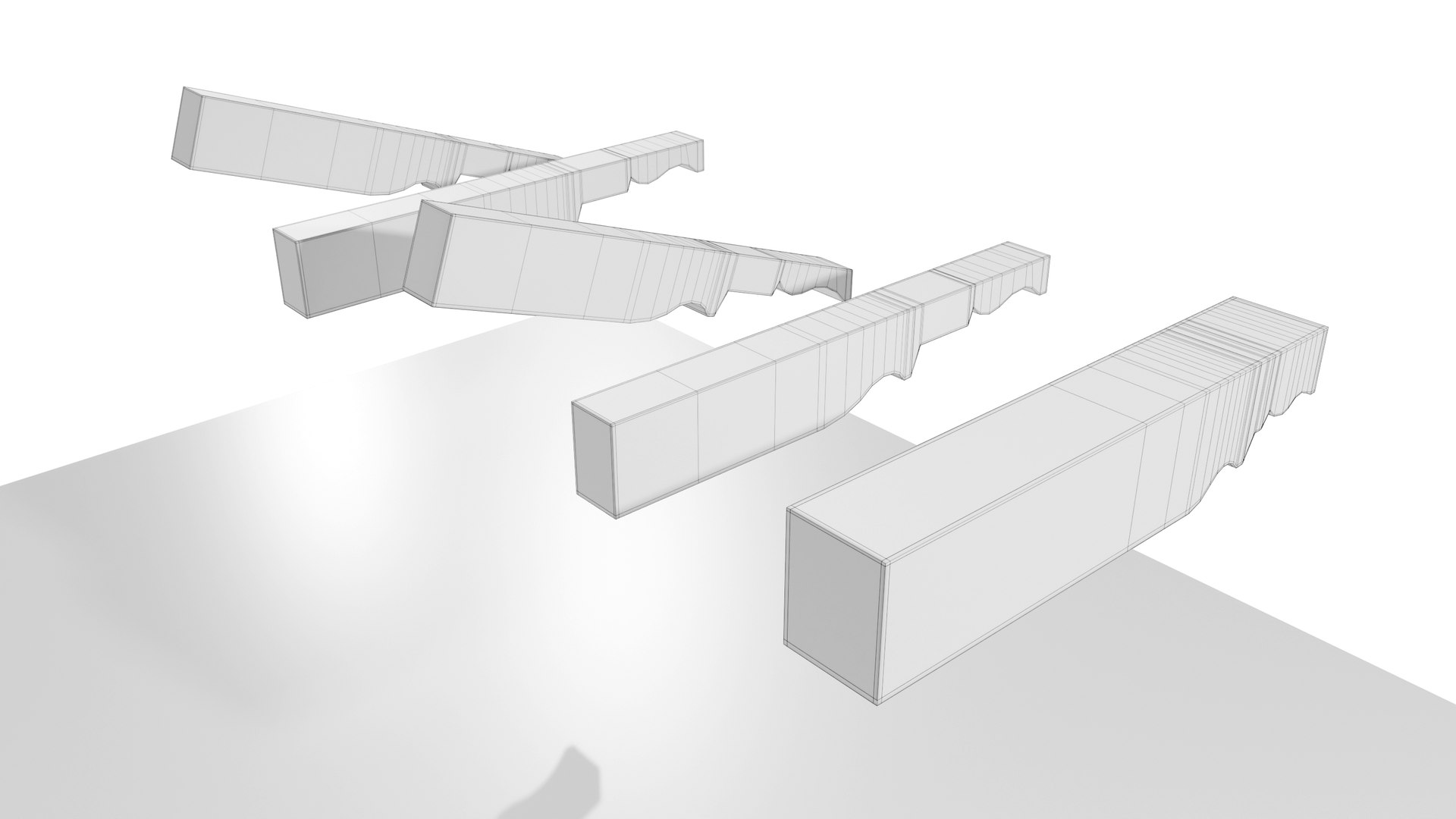Wooden and concrete rafters 3D model - TurboSquid 1934820