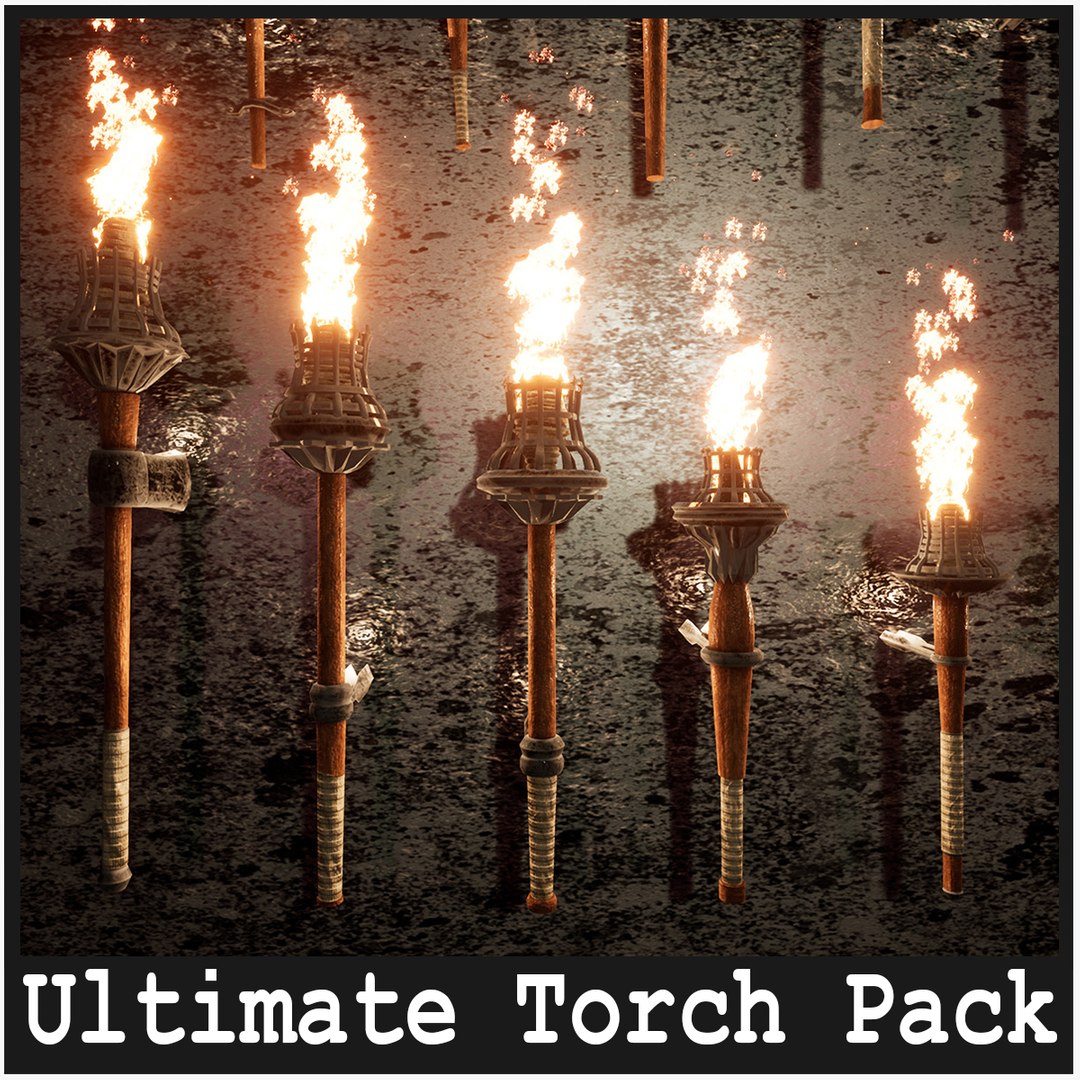 3D Ultimate Torches Package 50 Variations - TurboSquid 1984544