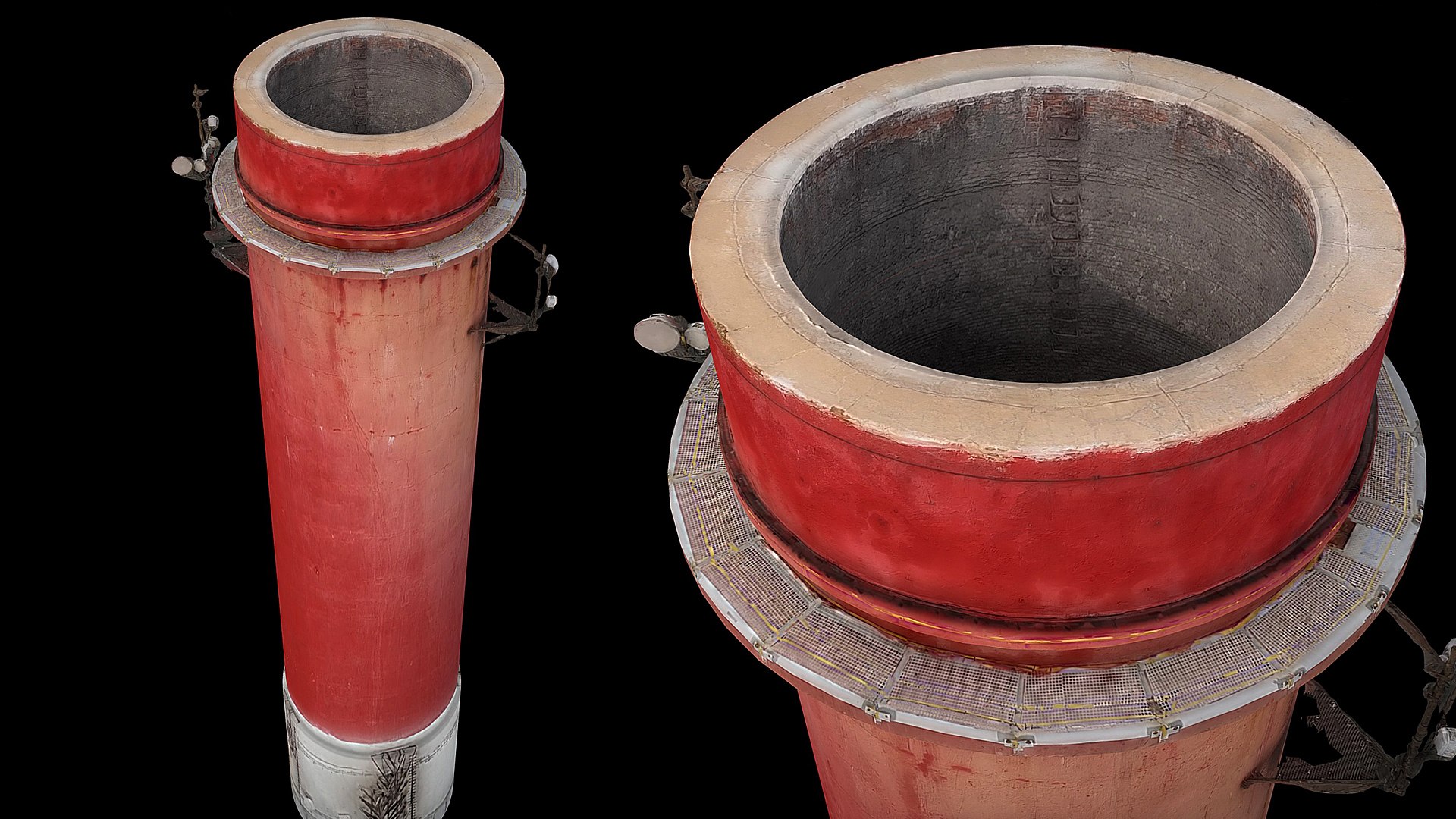 Chimney Large 30meters Scale Factory Photogrammetry 3D Model ...