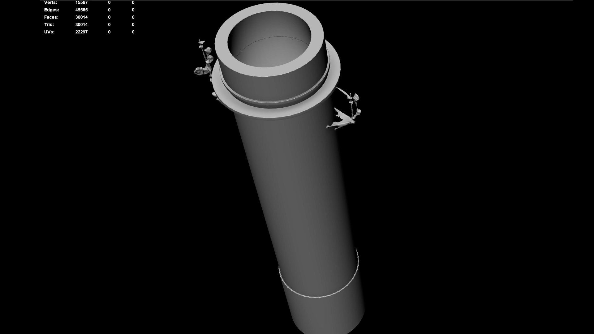 Chimney Large 30meters Scale Factory Photogrammetry 3D Model ...