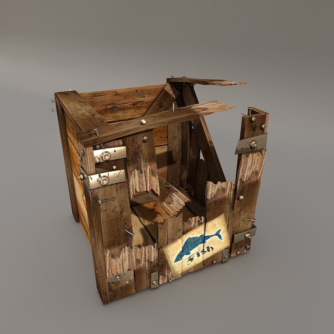 3d Broken Crate Model