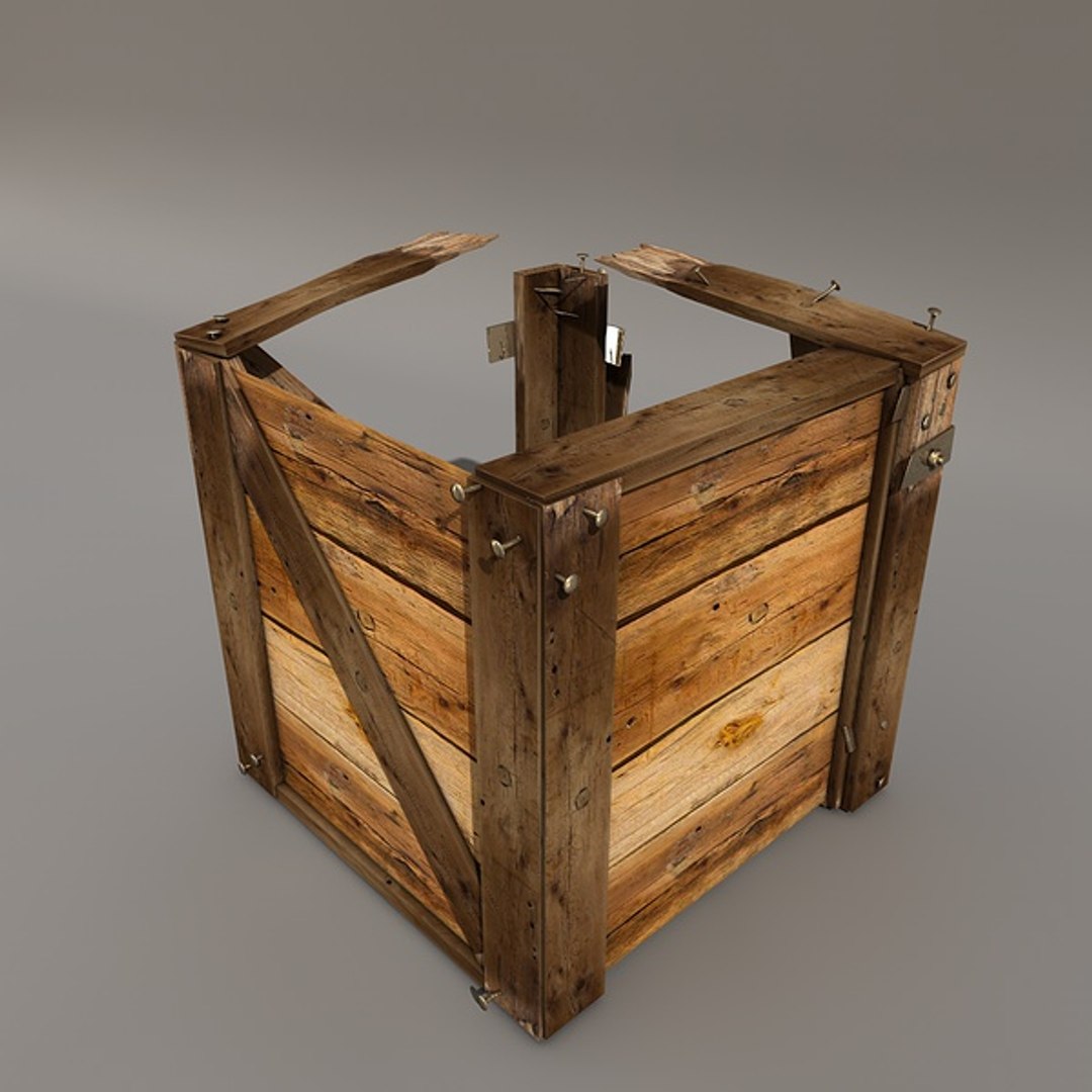 3d Broken Crate Model