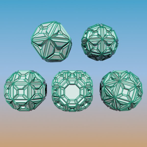 geometric shape pack 3d model