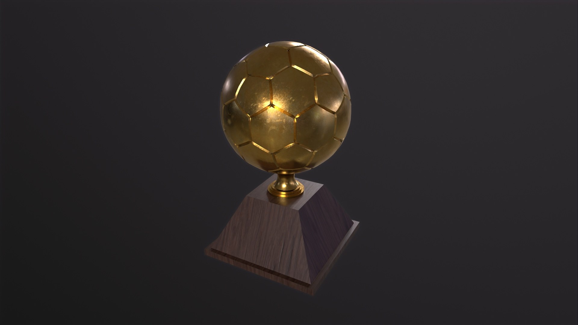 3D Trophy Golden Ball - TurboSquid 2123277