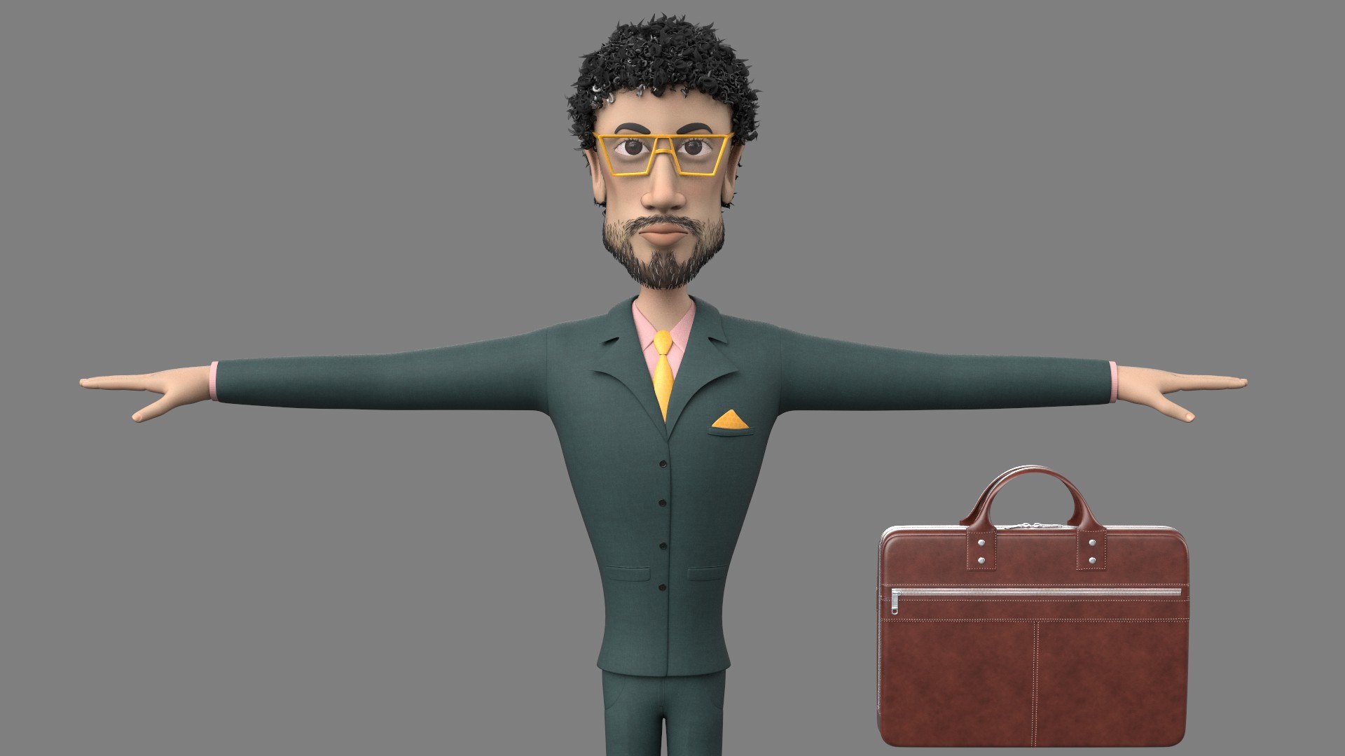 Cartoon BOSS Character Without Rig Model - TurboSquid 2274488