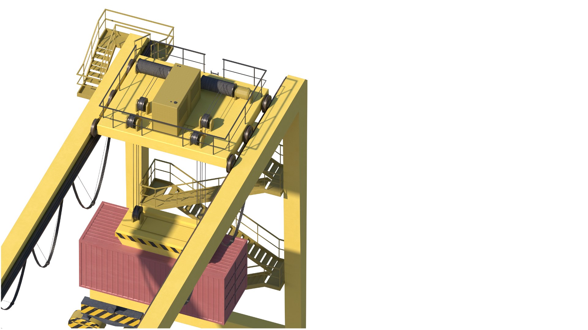 Container RTG Gantry Seaport Crane 3D - TurboSquid 2445974