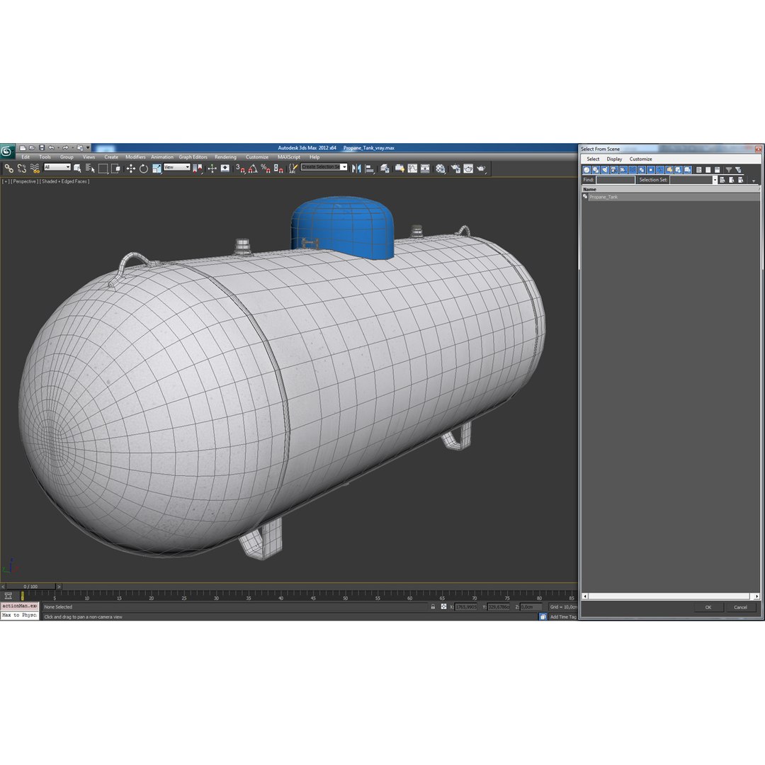 large propane tank 3d model