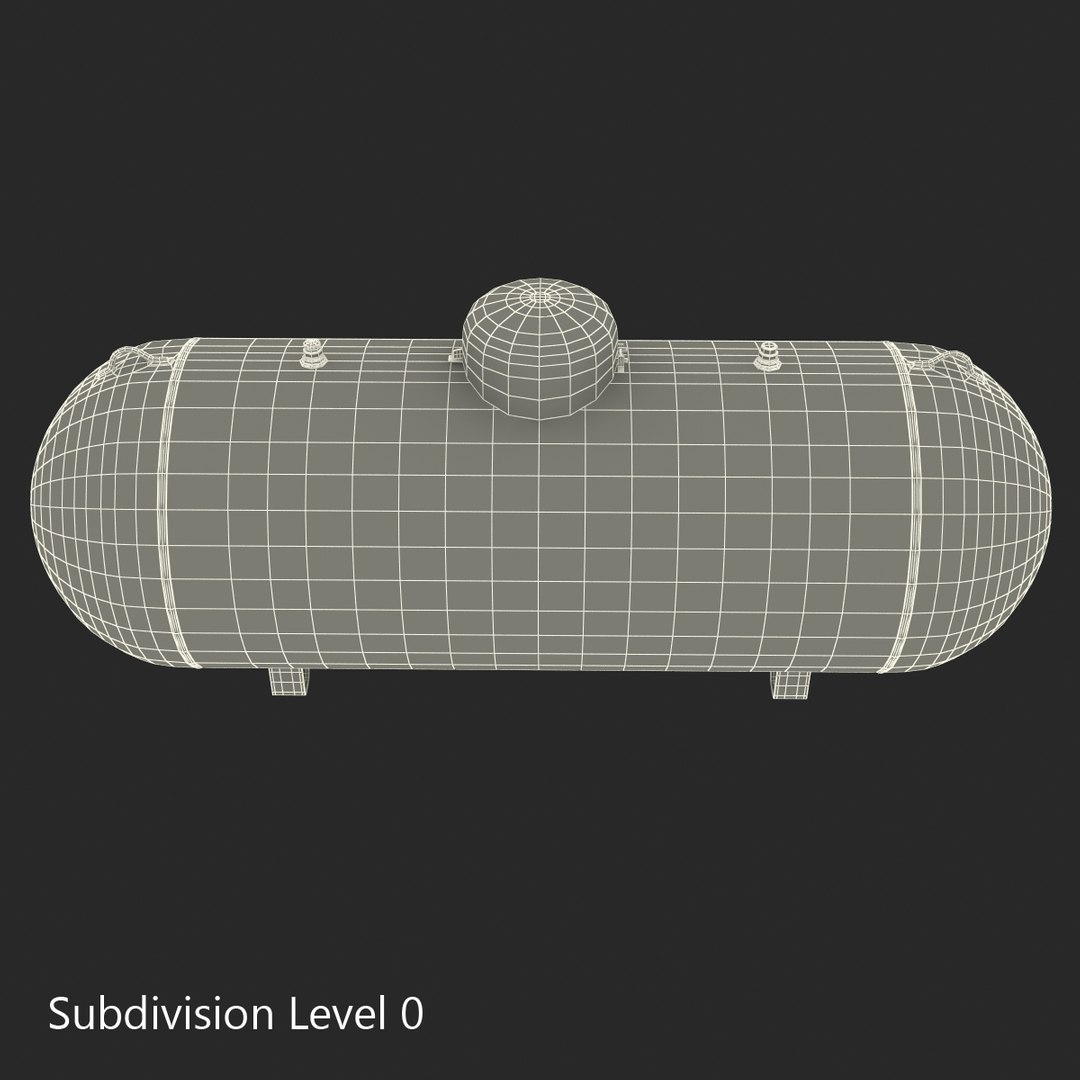 Large Propane Tank 3d Model