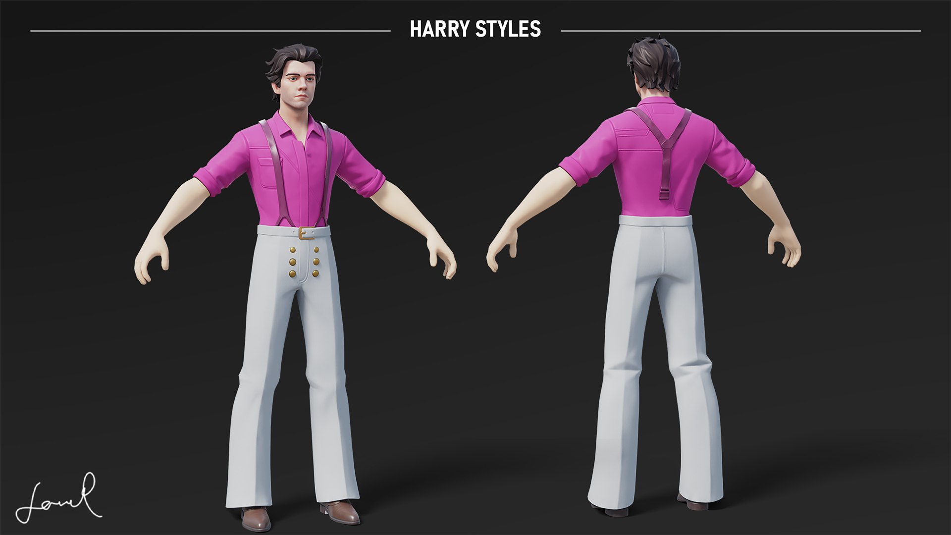 3D model Harry Styles - Stylized - TurboSquid 2095505