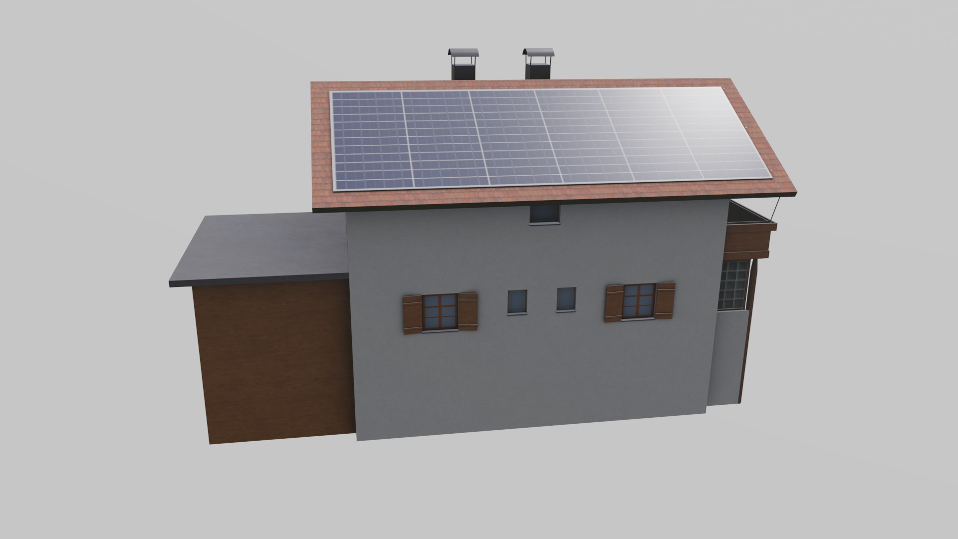 3D Modern Bavarian Residential House Game Ready PBR With LODs ...