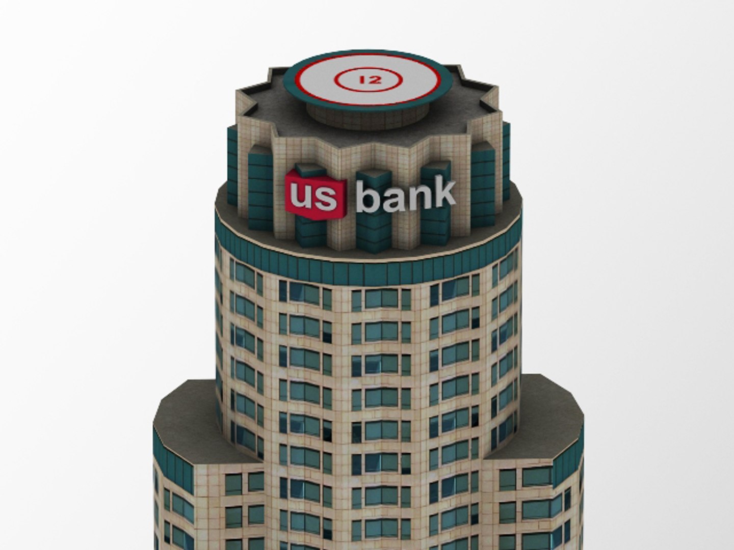 3d Model Of Building Bank Tower