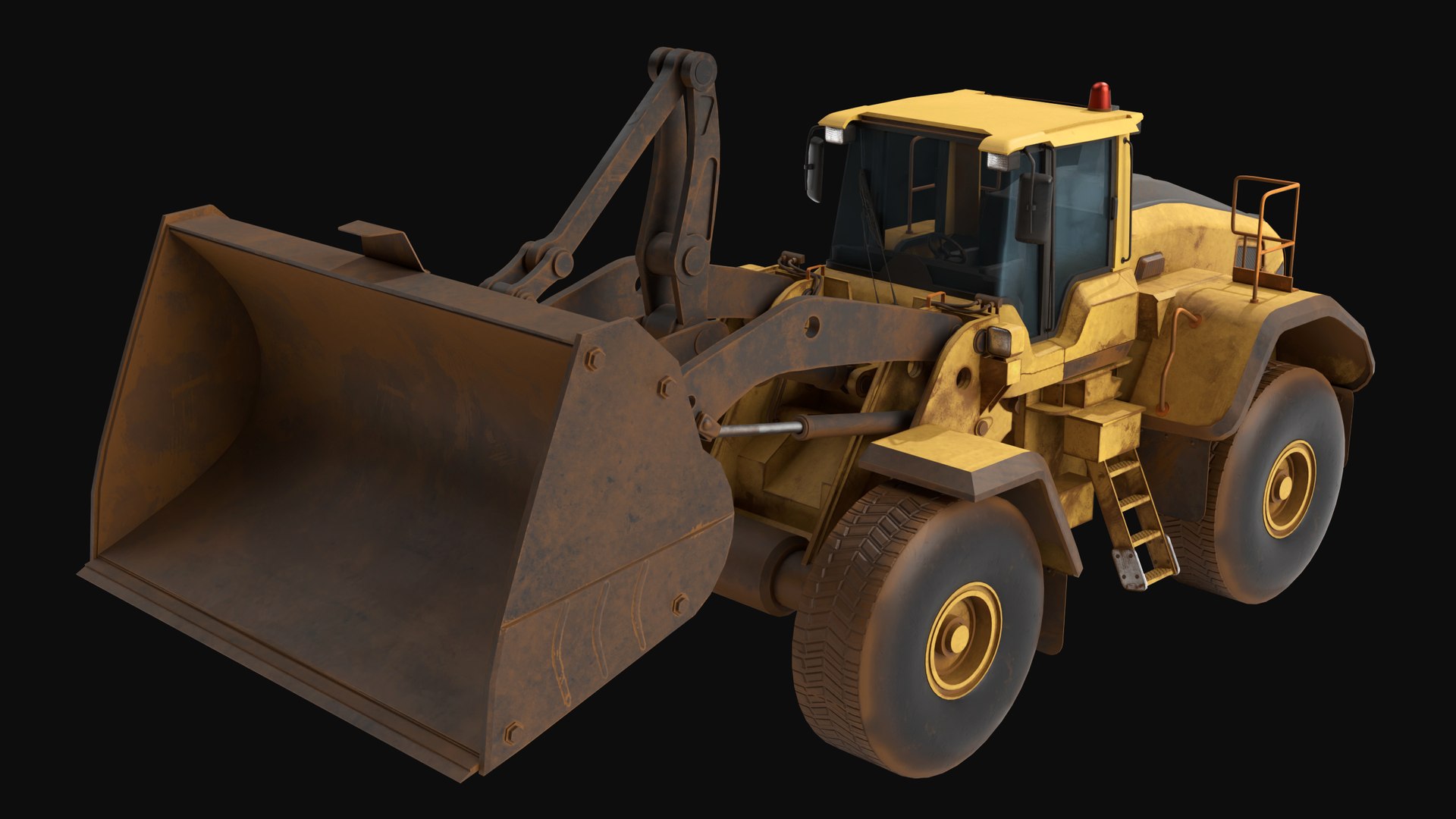 Dirty Mining Truck 02 Wheel Loader All PBR Unity UE Textures 3D model ...