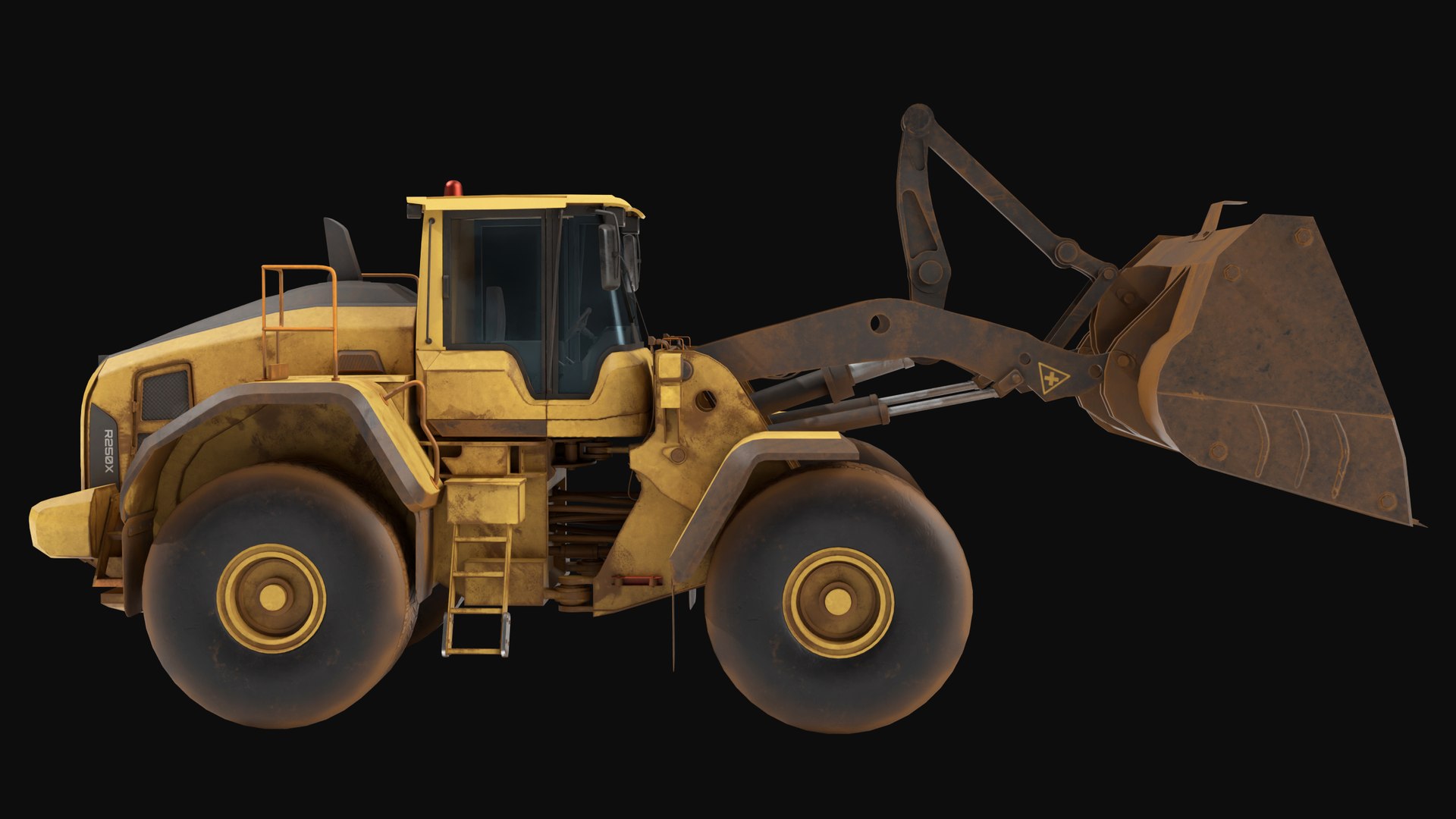 Dirty Mining Truck 02 Wheel Loader All PBR Unity UE Textures 3D model ...