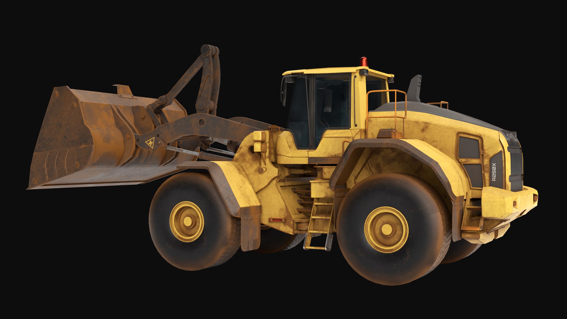 Dirty Mining Truck 02 Wheel Loader All PBR Unity UE Textures 3D model ...