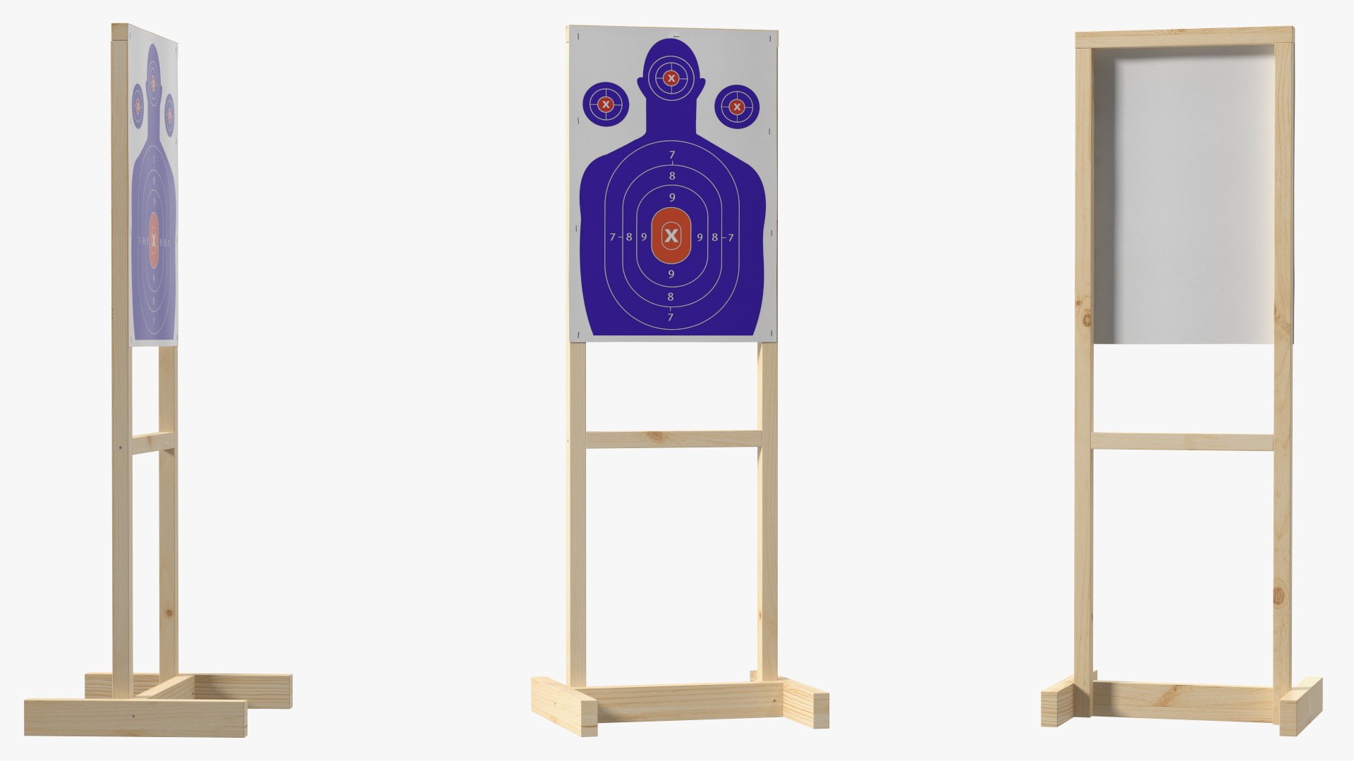 3D Blue Silhouette Shooting Targets Model - TurboSquid 1985988