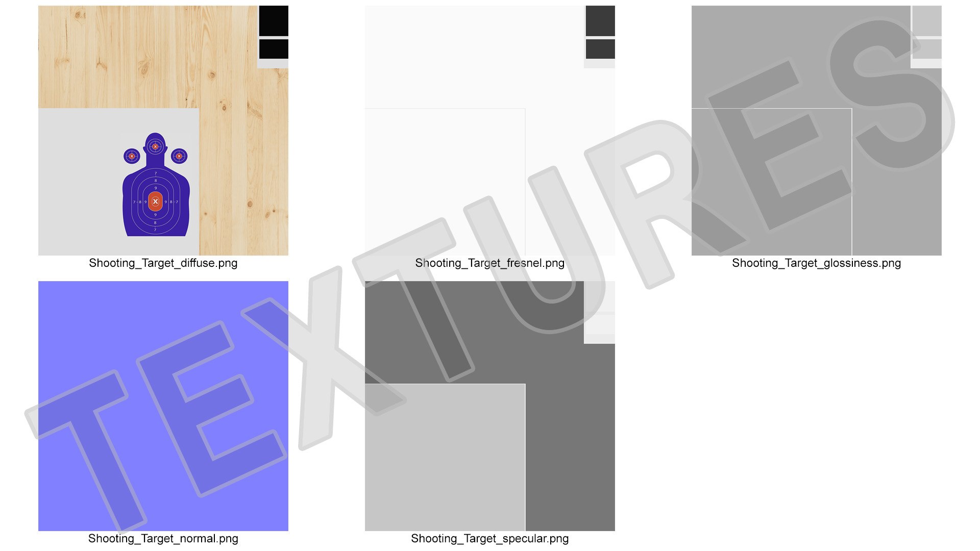 3D Blue Silhouette Shooting Targets Model - TurboSquid 1985988