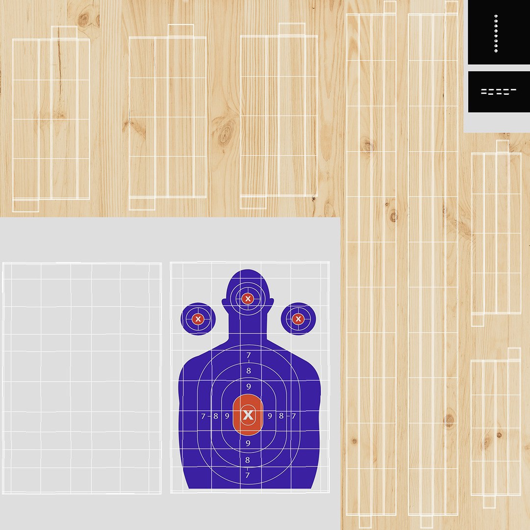 3D Blue Silhouette Shooting Targets Model - TurboSquid 1985988