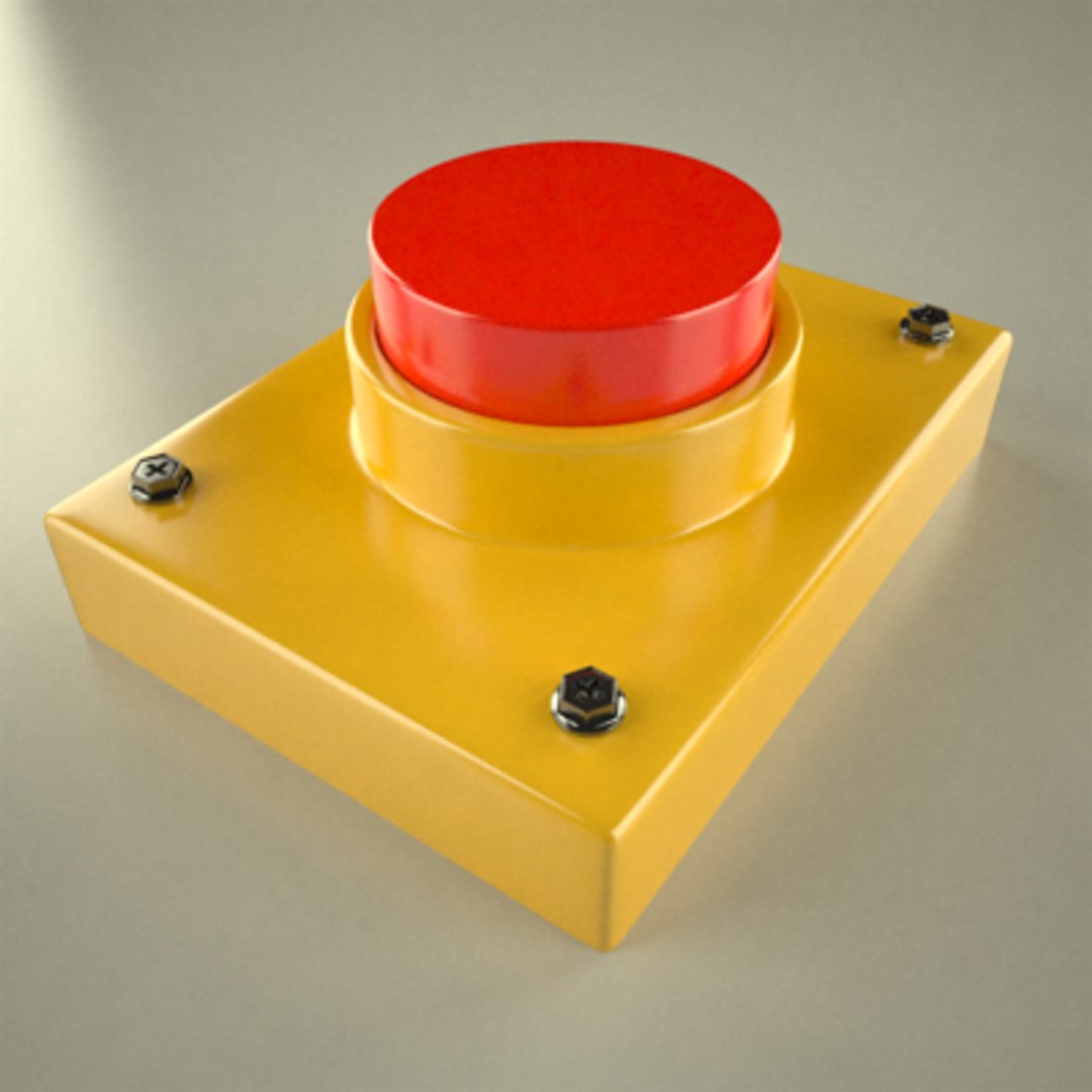Red Button 3d Model