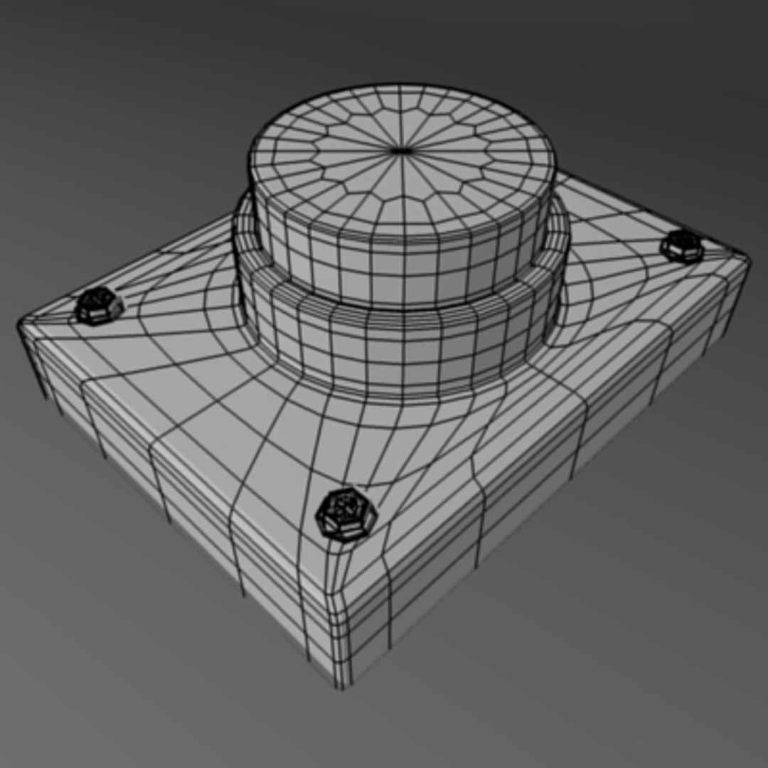 Red Button 3d Model