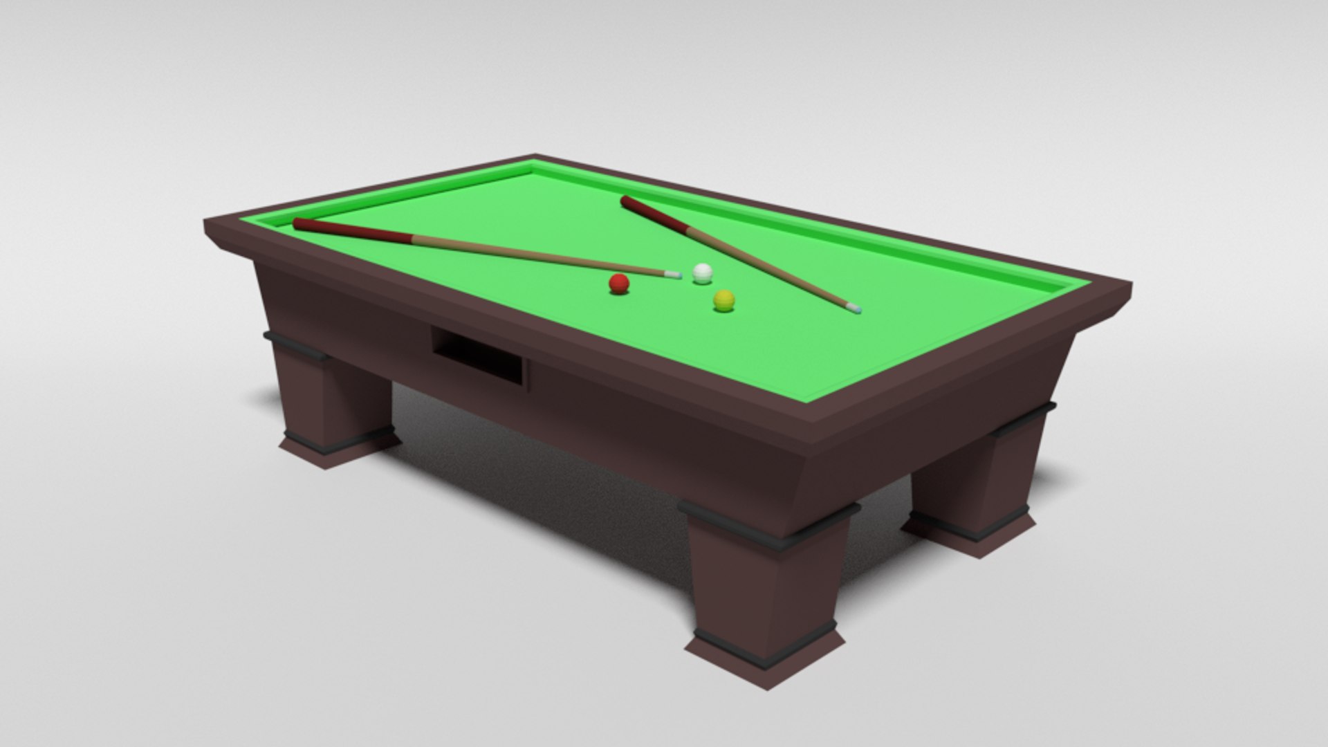 3D Carom Billiard Table Model - TurboSquid 1494778