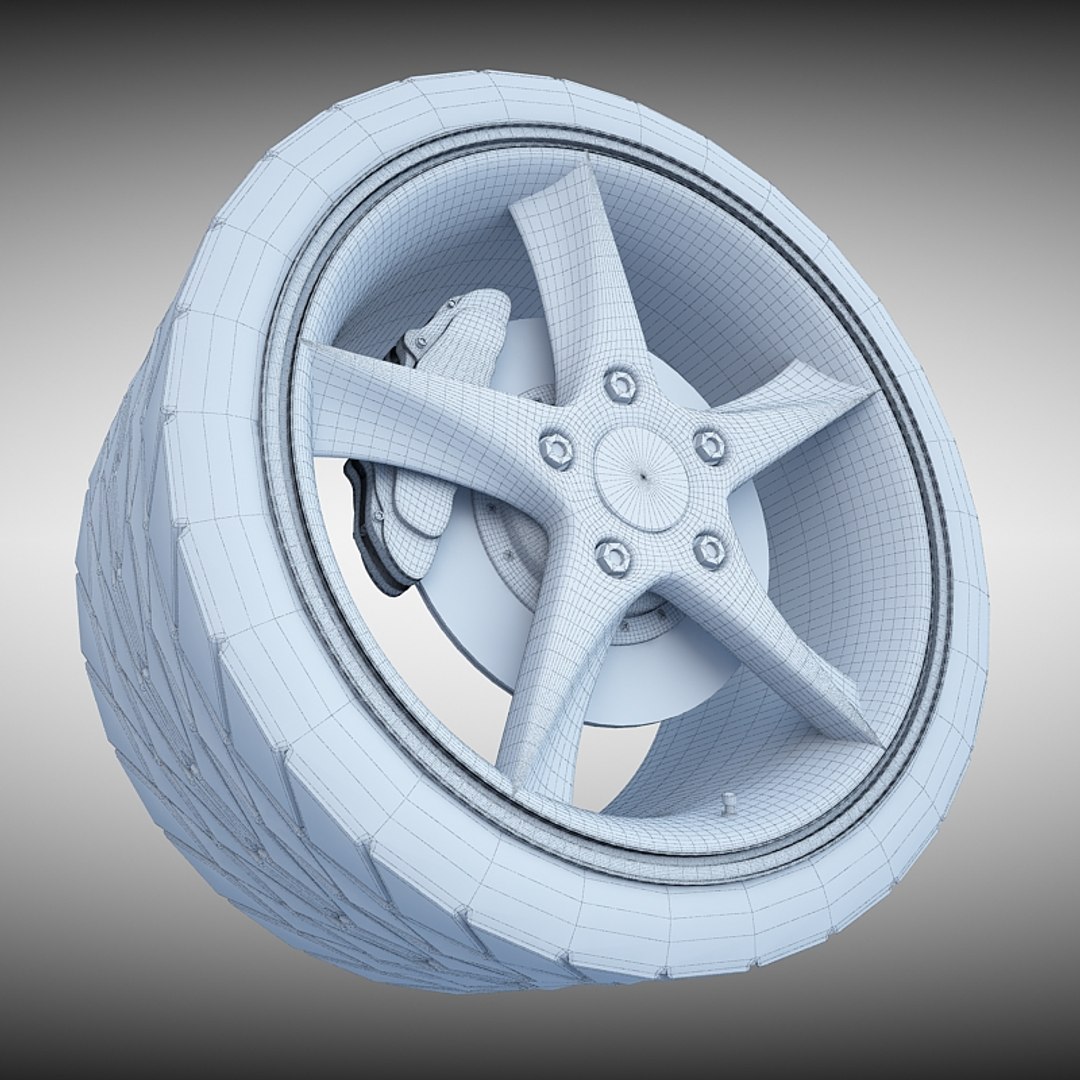 3d Model Audi R8 Spyder Wheel Tire