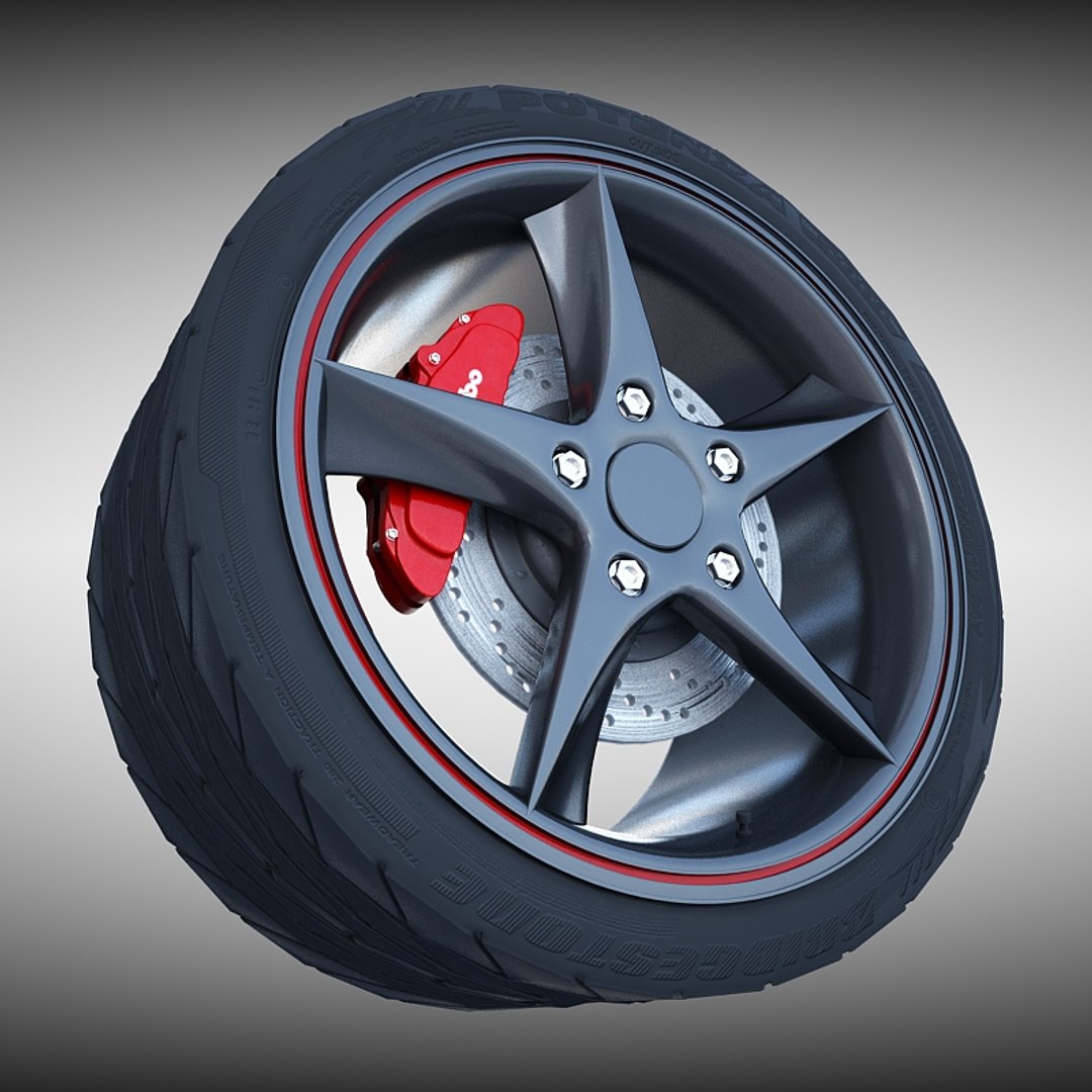 3d Model Audi R8 Spyder Wheel Tire