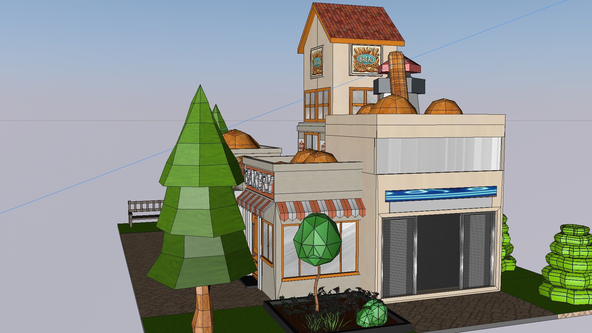 Low Poly Bakery 3D Model Cartoon Style 3D - TurboSquid 2278243