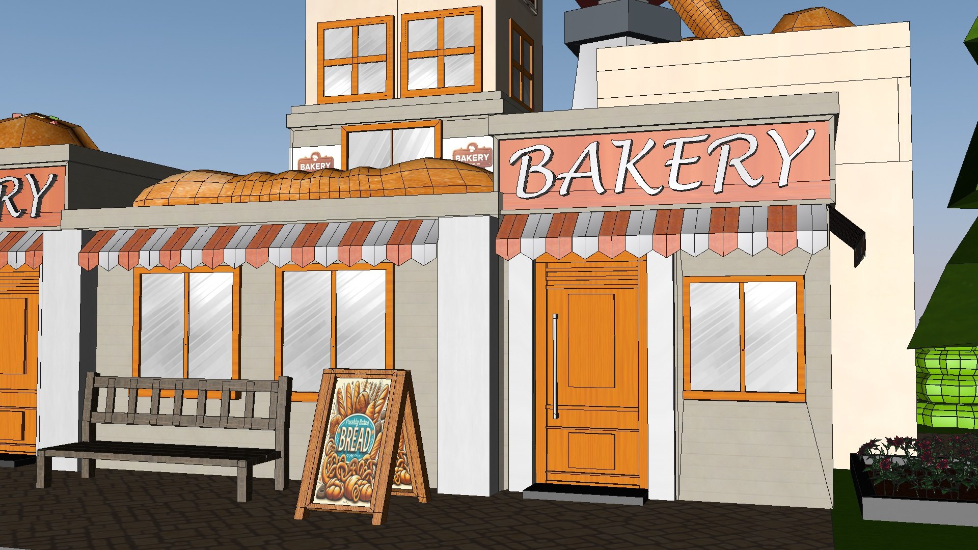 Low Poly Bakery 3D Model Cartoon Style 3D - TurboSquid 2278243