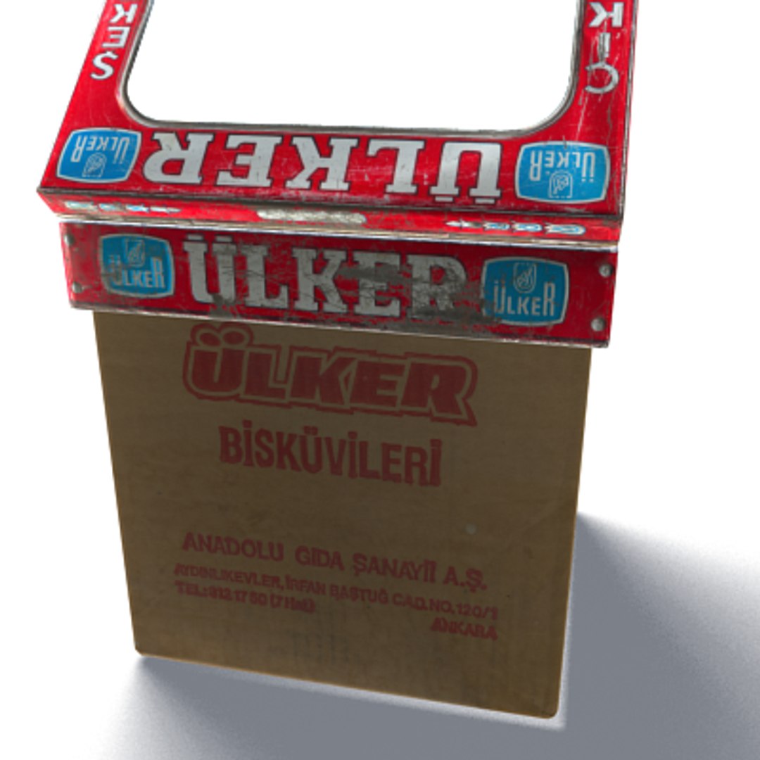 3d Nostalgia Ulker Biscuit Box Model