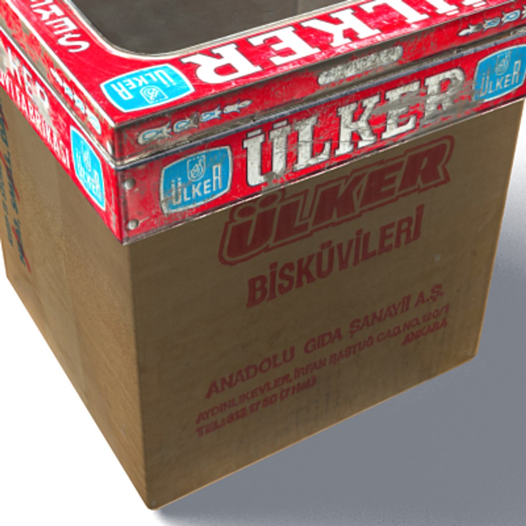 3d Nostalgia Ulker Biscuit Box Model
