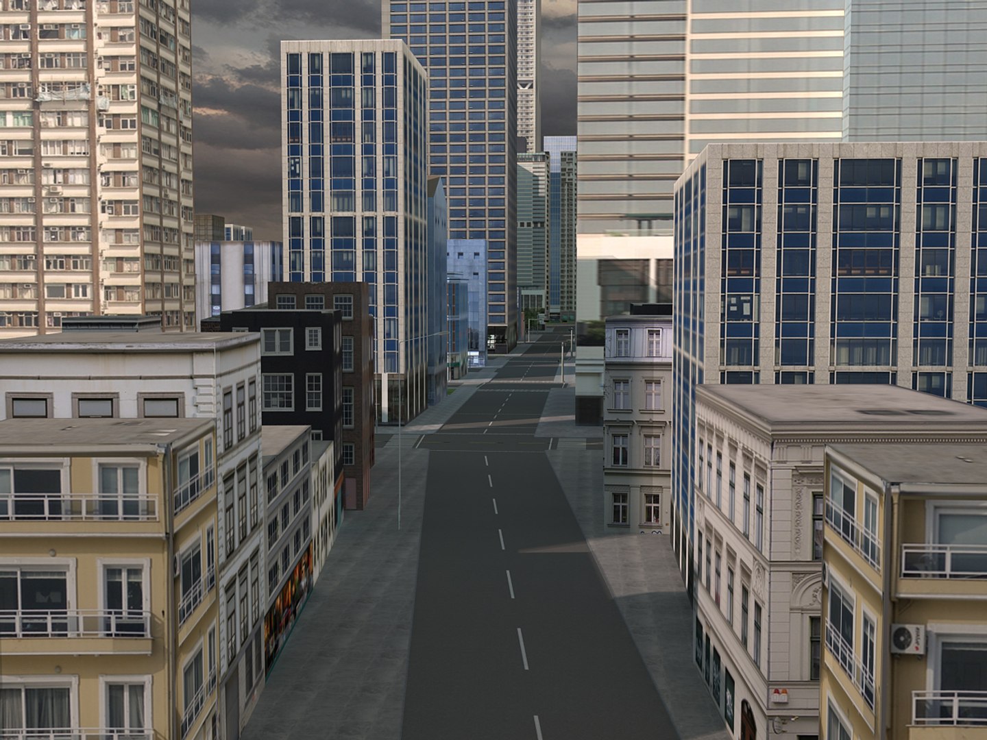 3d Model City Skyscraper Buildings