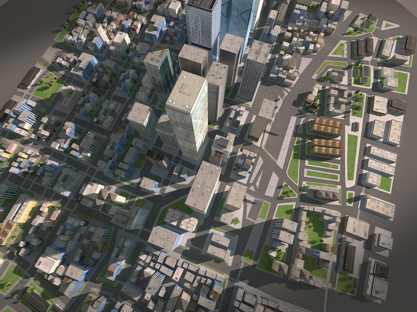 3d Model City Skyscraper Buildings