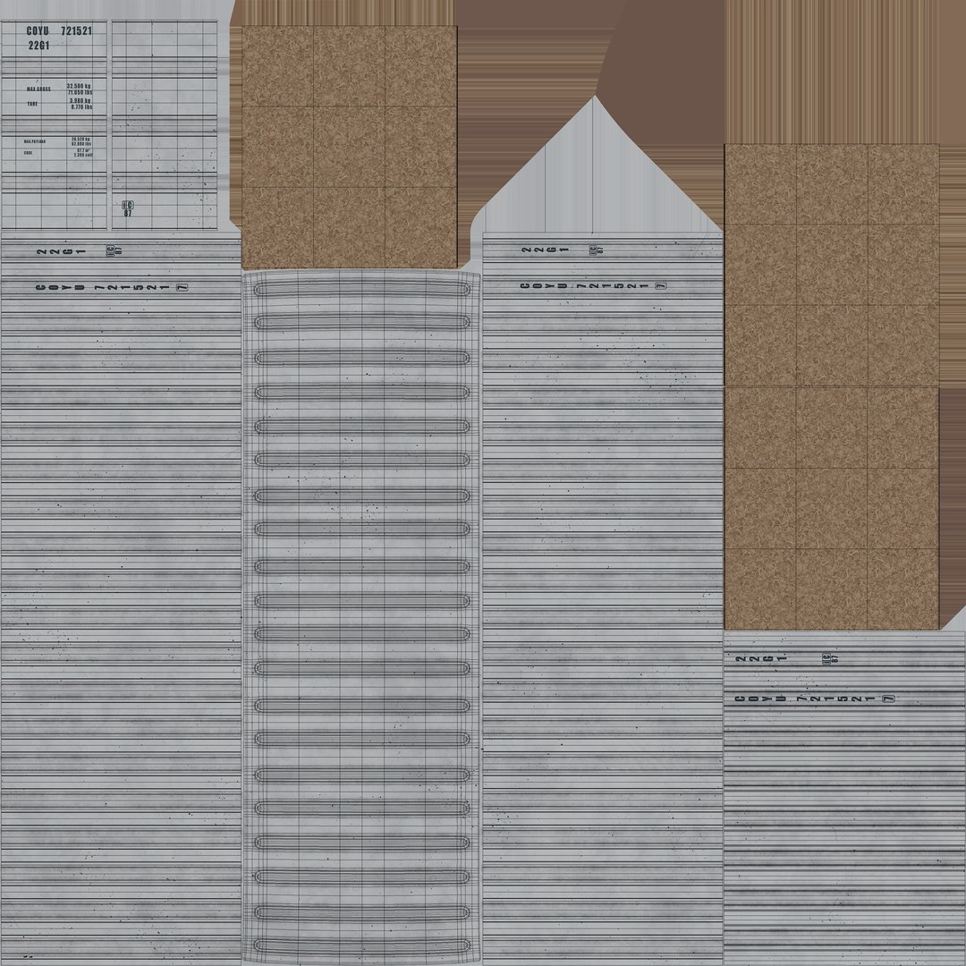 Container 20 Ft ISO 3D Model - TurboSquid 2144045