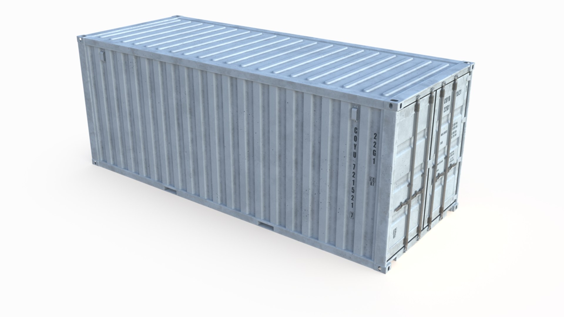Container 20 Ft ISO 3D Model - TurboSquid 2144045